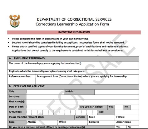 Correctional Services Application Form Fillable Vrogue Co