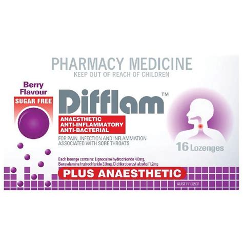 Difflam Lozenge Aaa Berry Sugar Free 16 Sanax Medical