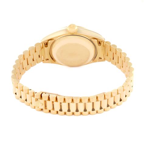 Rolex Datejust President Yellow Gold Ladies Watch 69178 For Sale At 1stdibs
