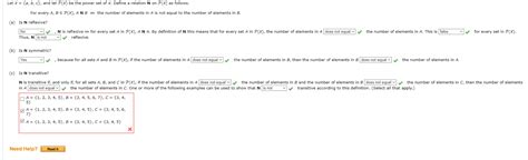 Solved Let X A B C And Let P X Be The Power Set Of X Chegg Com