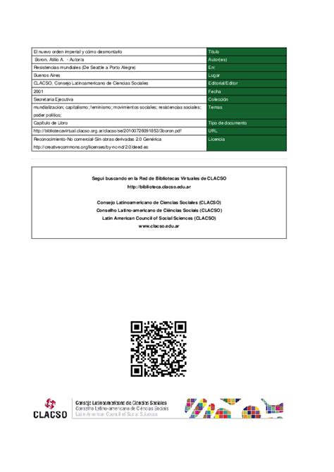 Pdf El Nuevo Orden Imperial Y Cómo Desmontarlo