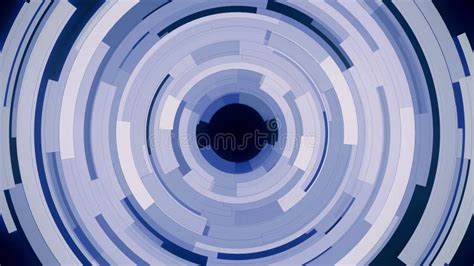 blue futuristic rotating circular shape interface 4k technology