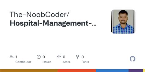 Github The Noobcoder Hospital Management System