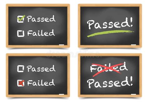 Pass Vs Fail Words Toggle Switch Grade Score Test Exam Stock