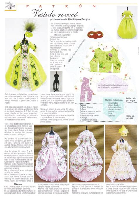 Tutorial De Vestido Rococó Y Máscara Doll Dress Patterns Rococo