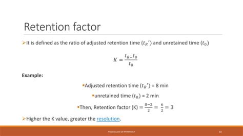 Hplc Parameters Factors Affecting Resolution PPTX