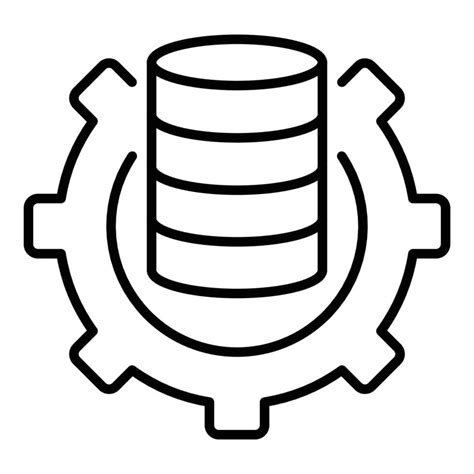 Database Configuration Black Round Line Icon 59857465 Vector Art At Vecteezy