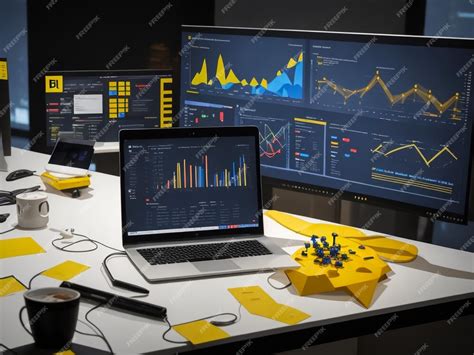 Analyst Working On Data Analysis Or Bi Dashboard On Computer Monitor Business Team Analyzing