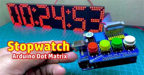Membuat Stopwatch Arduino Dot Matrix Dmd Uno Shield Dicky Bmz