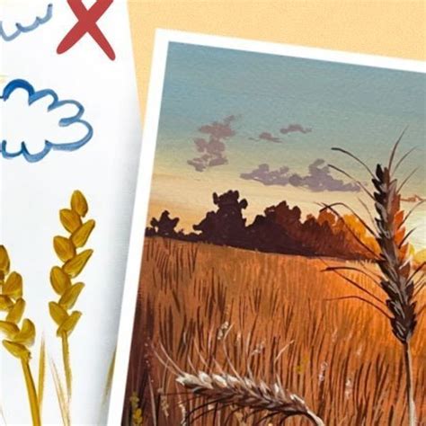 Аня Артикрафт клаб Рисую и обучаю On Instagram Рисуем пшеничное поле 🌾 Этот урок со всеми