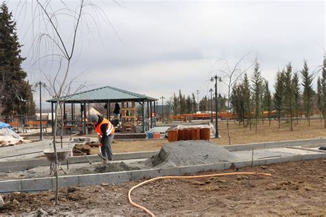ქალაქ წნორში კულტურის და დასვენების პარკის მშენებლობა მიმდინარეობს ფოტოები Knews Ge