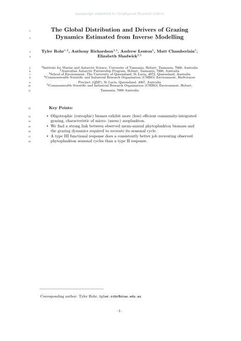 Pdf The Global Distribution And Drivers Of Grazing Dynamics Estimated From Inverse Modelling