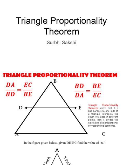 Triangle Proportionality Theorem Pdf