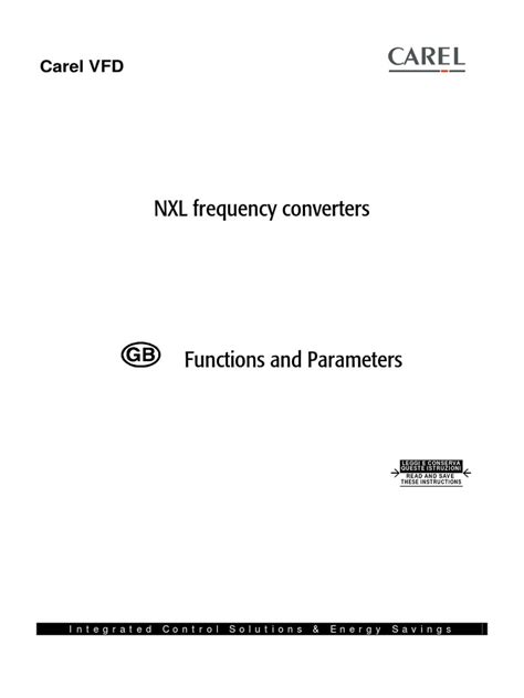 Carel Vfd Pdf Electric Motor Parameter Computer Programming
