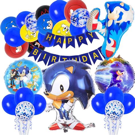 42 Pcs Sonic Birthday Party Suppliesthe Hedgehog India Ubuy