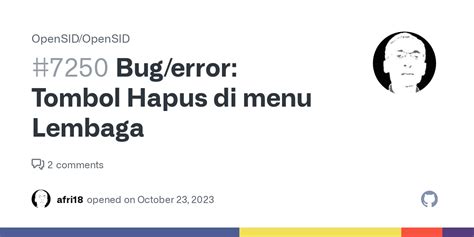 Bugerror Tombol Hapus Di Menu Lembaga · Issue 7250 · Opensidopensid