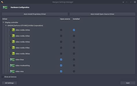 gpu driver issues r manjarolinux
