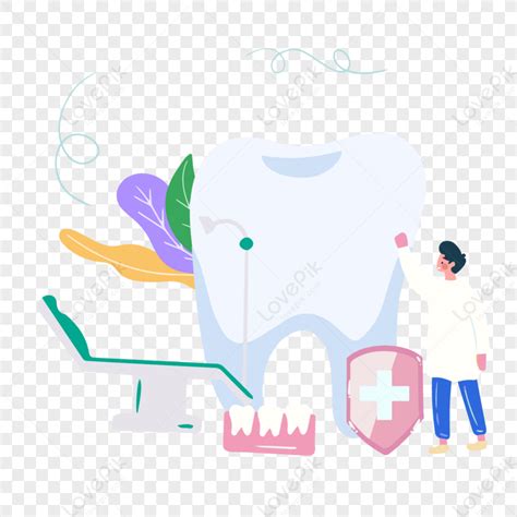 만화 손으로 그린 치과 건강 방패 그림의사들악기 Png 일러스트 무료 다운로드 Lovepik