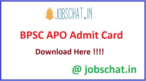 BPSC APO Admit Card Mains Exam Dates Out