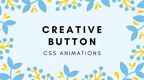 Creative Button Hover Effect Css Animation Youtube