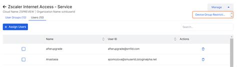 Selecting The Device Group Restrictions