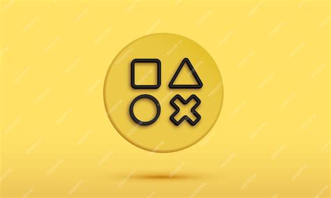 Premium Vector Yellow Triangle Circle Cross Square Symbol And Sign Icon Background