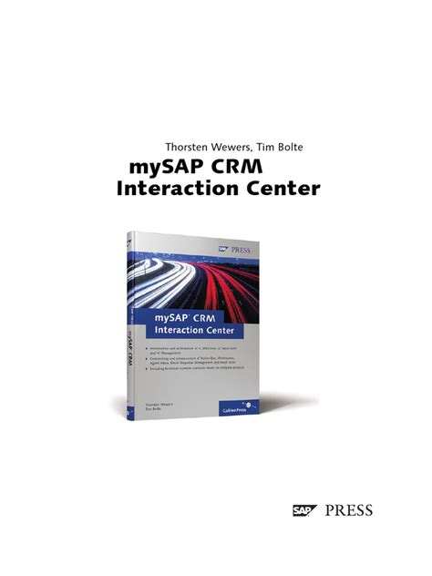 Sappress Mysap Crm Interactioncenter Pdf Customer Relationship