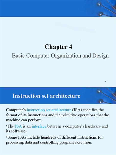 Comp 321 Lecture Slide Chapter 4 Basic Computer Organization And Design Pdf Assembly