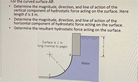 Solved For The Curved Surface Ab Determine The