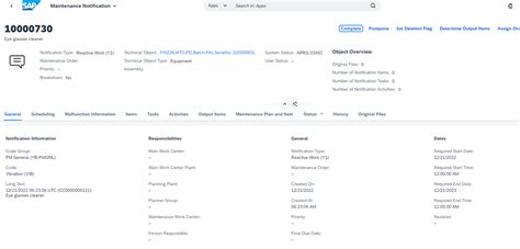 Create Maintenance Request In Sap S4hana Using Sa Sap Community