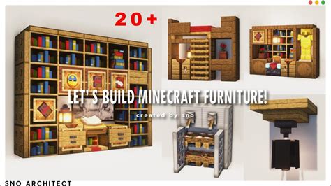 Minecraft Furniture Bookcase Architect Shelves Building Youtube