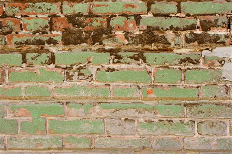 손상 된 석고 배경 텍스처와 오래 된 녹색 풍 화 허름한 벽돌 벽 0명에 대한 스톡 사진 및 기타 이미지 0명 갈색 배경 거친 Istock