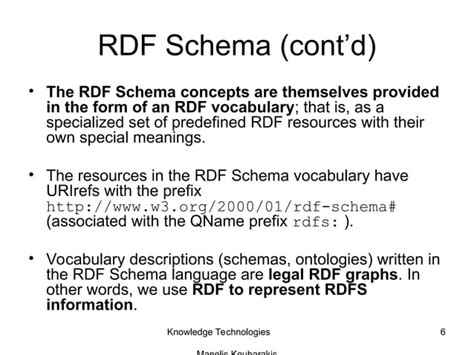 Introduction To Rdf Schema Revised Complete Ppt