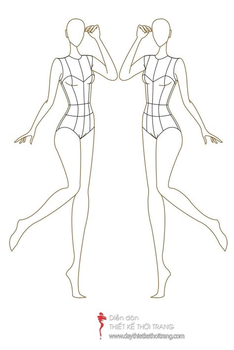 Шаблоны фигур для эскизов одежды
