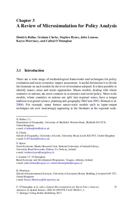 Pdf A Review Of Microsimulation For Policy Analysis