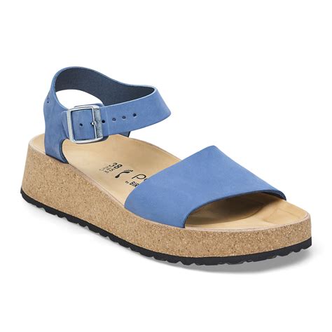 Birkenstock Womens Glenda Sandal Elemental Blue Nubuck Leather