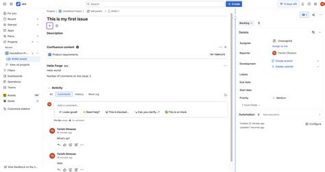Hello World Jira App Devpost