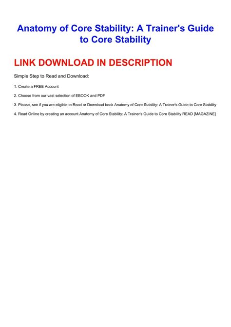 Anatomy Of Core Stability