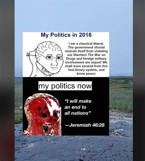 The Meme My Political Views In 2016 Vs My Political Views Now Know