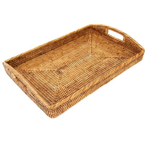 Artifacts Trading Co Rectangular Serving Tray With High Handles The