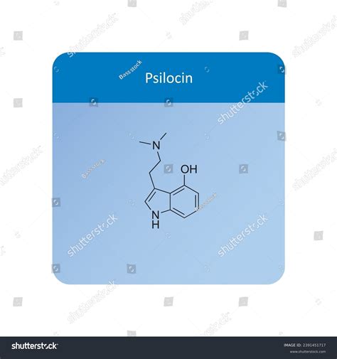 Psilocin Molecular Structure Skeletal Formula Diagram Stock Vector Royalty Free 2391451717
