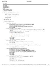 Configure Switch IP And VLAN Pdf PM TestOut LabSim Lab Report Lab Report