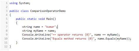 Difference Between Equality Operator And Equals Method In C