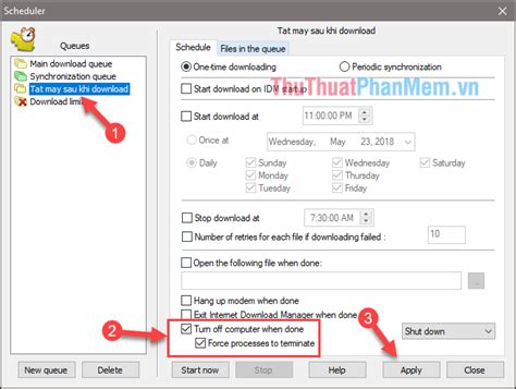 How To Schedule Computer Shutdown Using Internet Download Manager