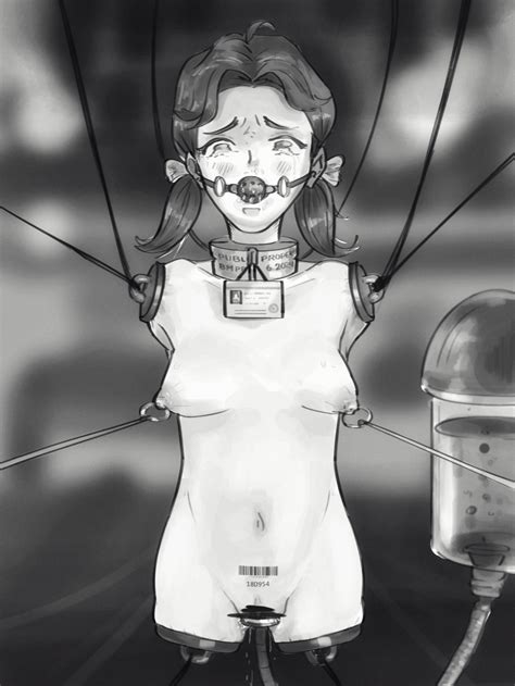 Absurdres Highres 1girl Amputee Badamiya Barcode Barcode Tattoo Bdsm Bondage Bound