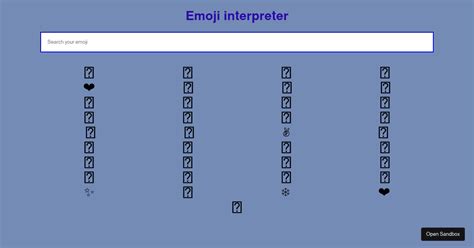 Emoji Interpreter Codesandbox