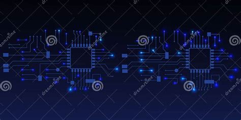 Circuit Board Technology Cpu Microprocessor Interface Connection Vector