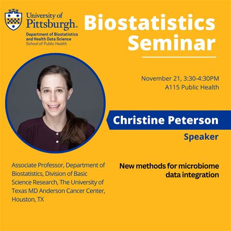 Join The Department Of Biostatistics And Health Data Science For This Weeks Seminar Series