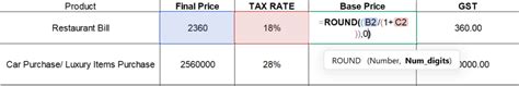 Reverse Gst Calculation Formula In Excel Step By Step Guide Pice