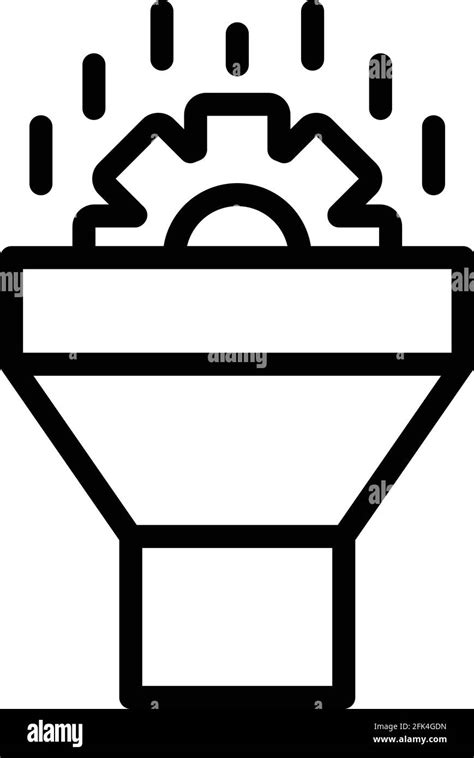 Data Funnel Icon Outline Data Funnel Vector Icon For Web Design Isolated On White Background